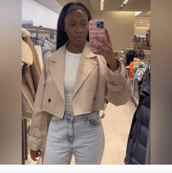 Zara | Jackets & Coats | Zara It Girl Cropped Trench Coat | Poshmark